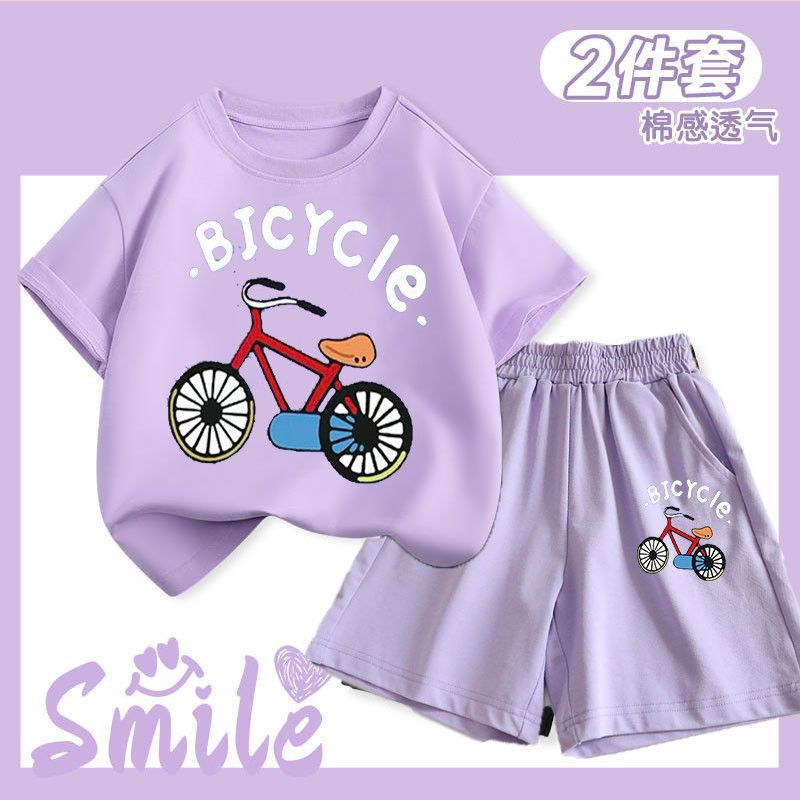 Generic 2025 Boys Casual Fashion Sports Short-Sleeved Two-Piece Set ...