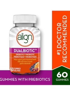 Align Align DUALBIOTIC PREbiotic + PRObiotic Gummies Fruit Flavours 60 ...