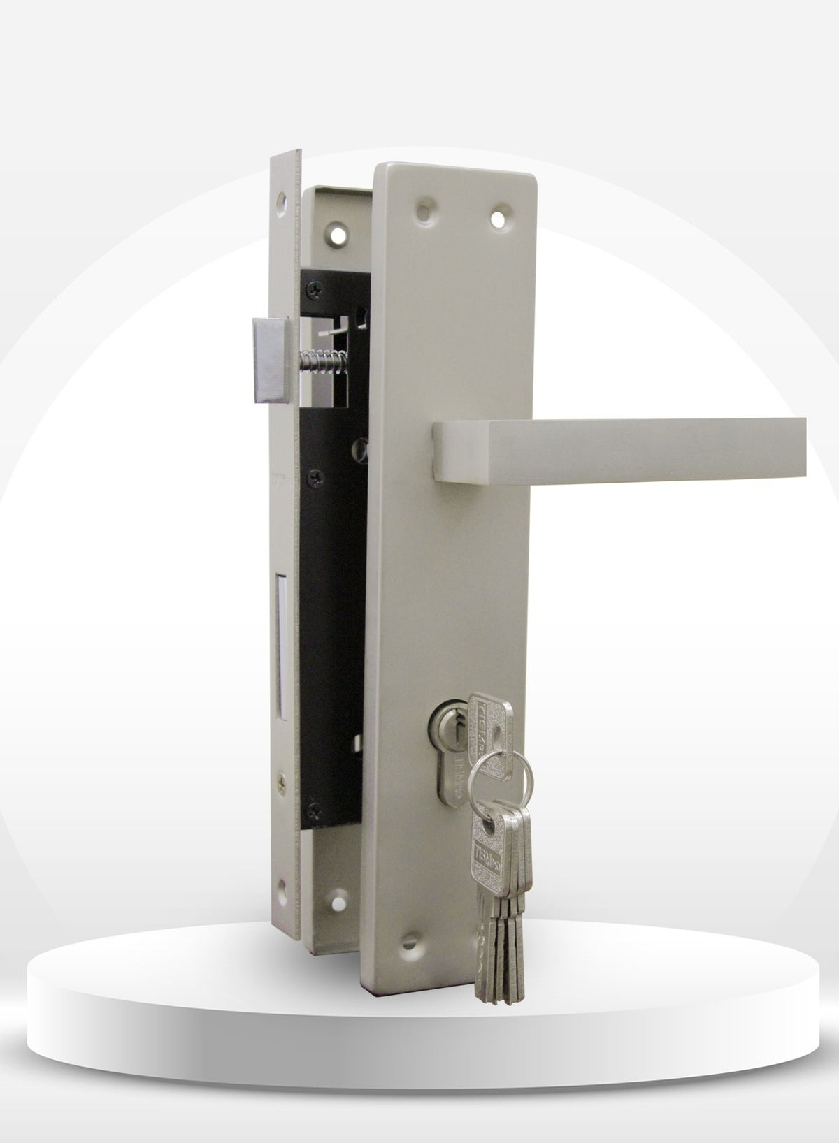 TISMpro Door Handle Lock Set - Aluminum Handle with Lock Body, Cylinder ...
