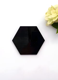 AKRIVAR Acrylic Coaster Black Hexagon - 4 Pieces Egypt | Cairo, Giza
