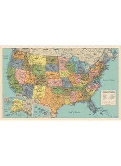 Palace Learning USA Map Poster - United States Map Chart [Green/Color ...