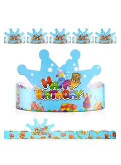KASTWAVE 50 Pcs Birthday Crowns for Kids, Paper Party Hats Colorful ...