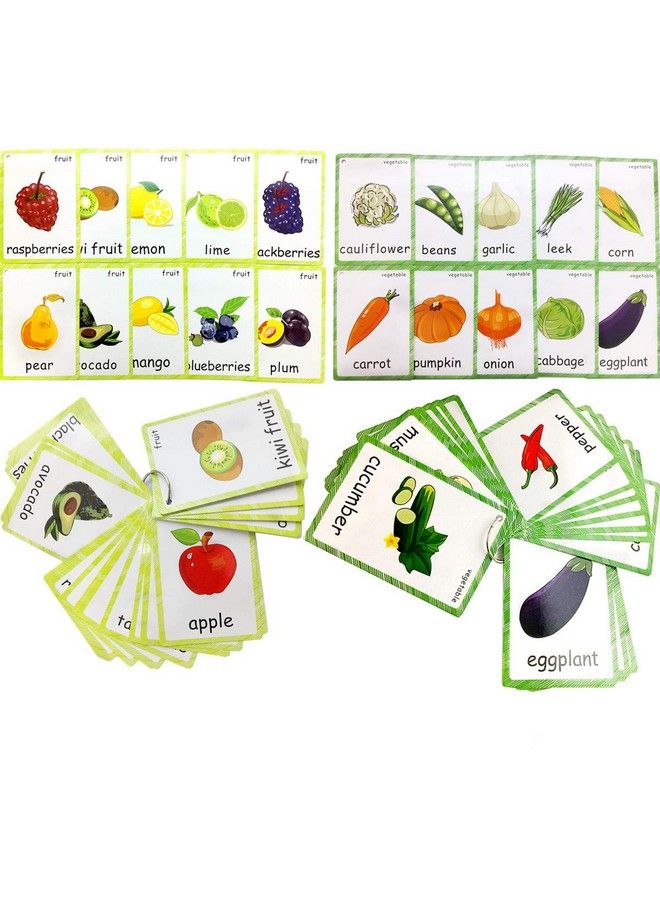 Generic Set Of Fruit And Vegetable Flash Cards For Toddlers ; Kids ...