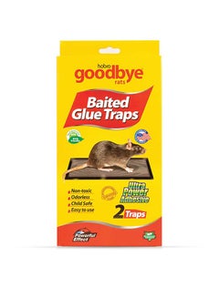 Goodbye Baited Glue Trap for Rats and Rodents (2-Pack) - Effective and ...