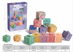 Generic Baby Soft Rubber Building Blocks Early Education Toy Safety ...