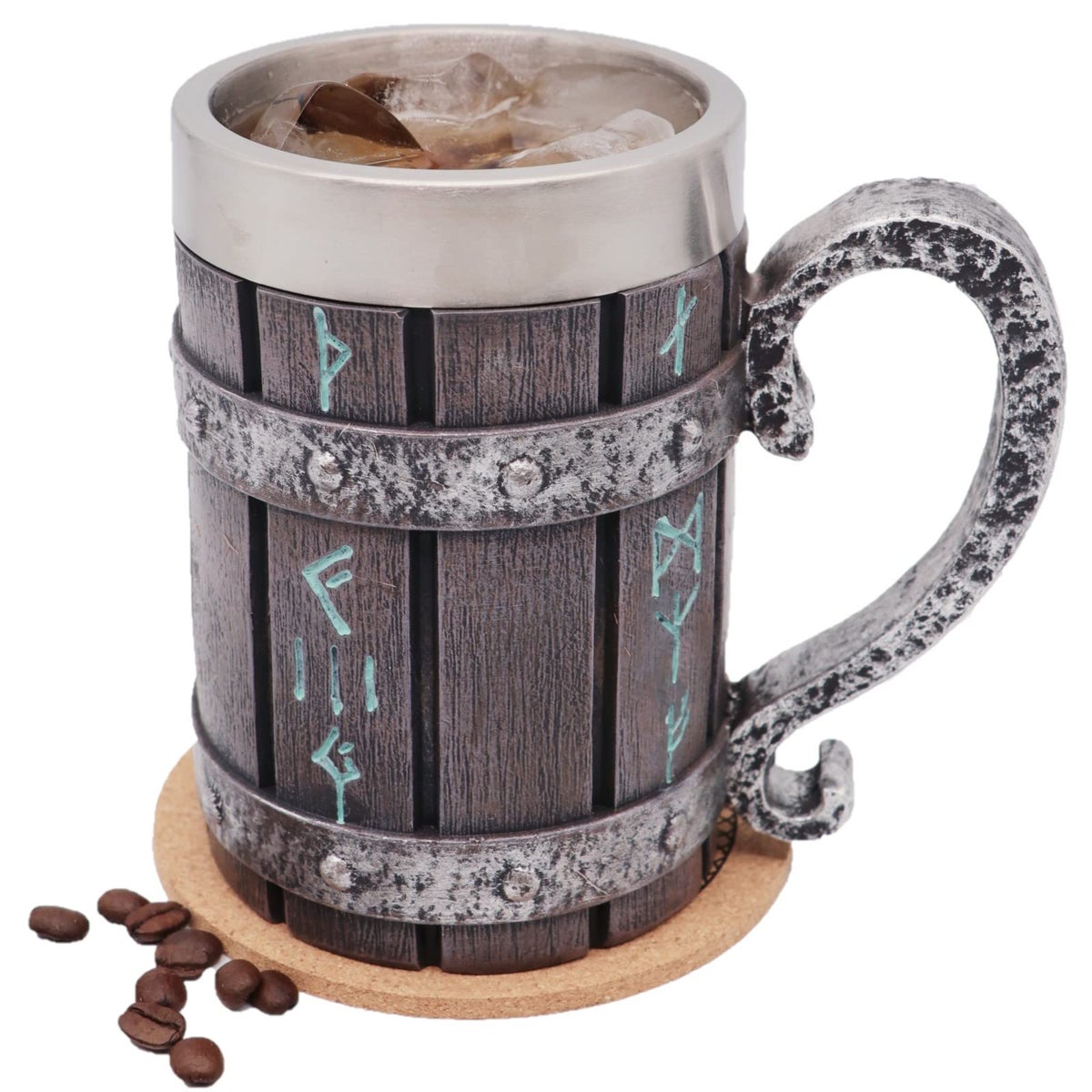 WOKHACH WOKHACH Nordic Viking Rune MugStainless Steel Drinking Mug 3D ...