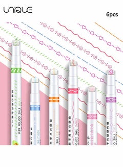 Unique 6Pcs Colored Curve Pens, 6 Different Curve Shapes, Planner Pens ...