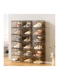 Generic Stackable Shoe Box Large Shoe Storage Box Plastic Clear Sneaker ...