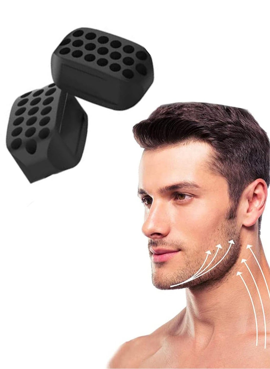 Generic 2-Piece Black Jaw Exerciser Chisel Ball Chisel Jawline Exercise ...