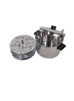 Easy Cook Idli Cooker 4-Rack Stainless Steel Cooker with Strong Handles ...