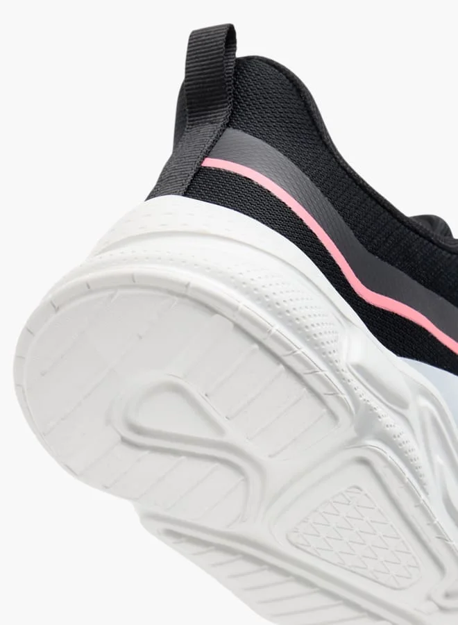 Oaklan by Shoexpress BLACK Women Textured Lace-Up Sports Shoes with ...