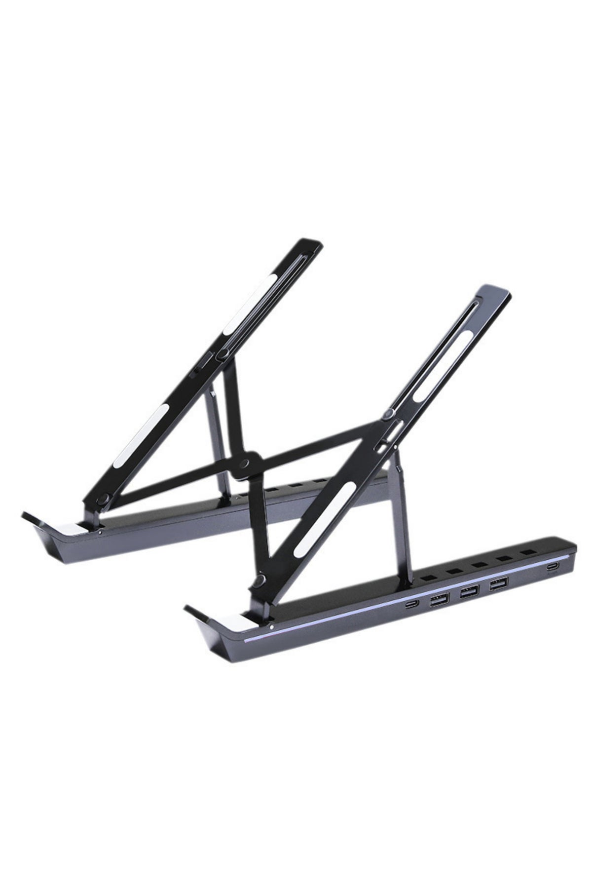 Rock Pow Adjustable Height Laptop Stand with Multiple USB USB-A 3.0 and ...