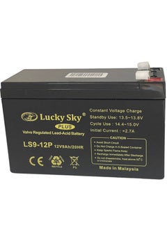 Lucky Sky Battery 12V 9Ah High-Performance Rechargeable Sealed Lead ...