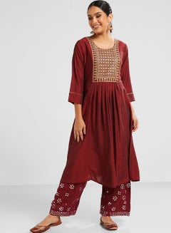 kolaba Embroidered Foil Detail Palazzo UAE | Dubai, Abu Dhabi