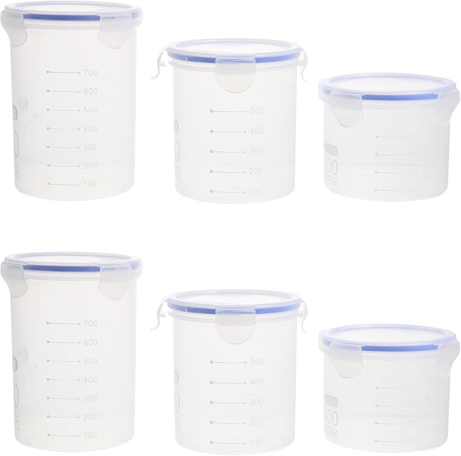 Generic 6 Pcs Transparent Airtight Plastic Storage Jars For Cereals ...