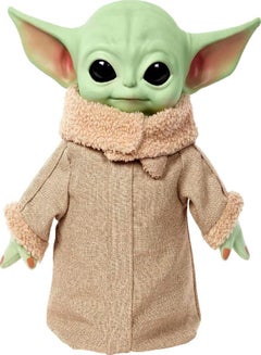 MATTEL Star Wars the Mandalorian Grogu Plush 11-Inch Toy, Squeeze ...