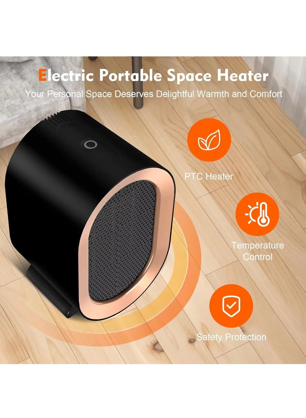 Zoom Plus Zoom Plus Fan Heater, 1200W Portable Heater, Fast Heating ...