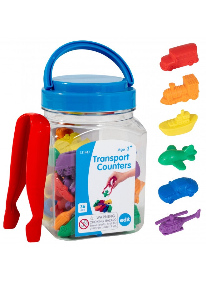 edxeducation edxeducation Transport Counters - Mini Jar - Set of 36 ...
