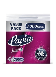 Papia Soft Facial Tissues 4PLY 500 pack of 6 | Best Price Egypt | Cairo ...