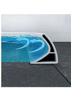 SYOSI Shower Threshold Water Dam, Curved Groove Collapsible Stopper ...