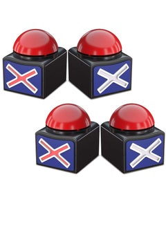 Furtey 4 Packs Party Game Buzzer Toy Quiz Answer Buzzers With Light and ...