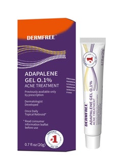 DERMFREE Facial Acne Treatment Gel with 0.1% Adapalene, 20 g, 30 Day ...