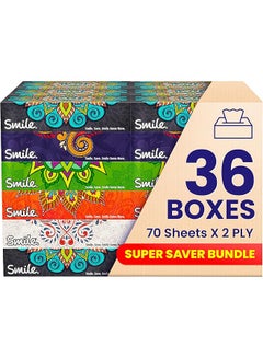 Fine Smile Facial Tissues 2 Ply Pack Of 36 X 70 Sheets Smile Facial ...