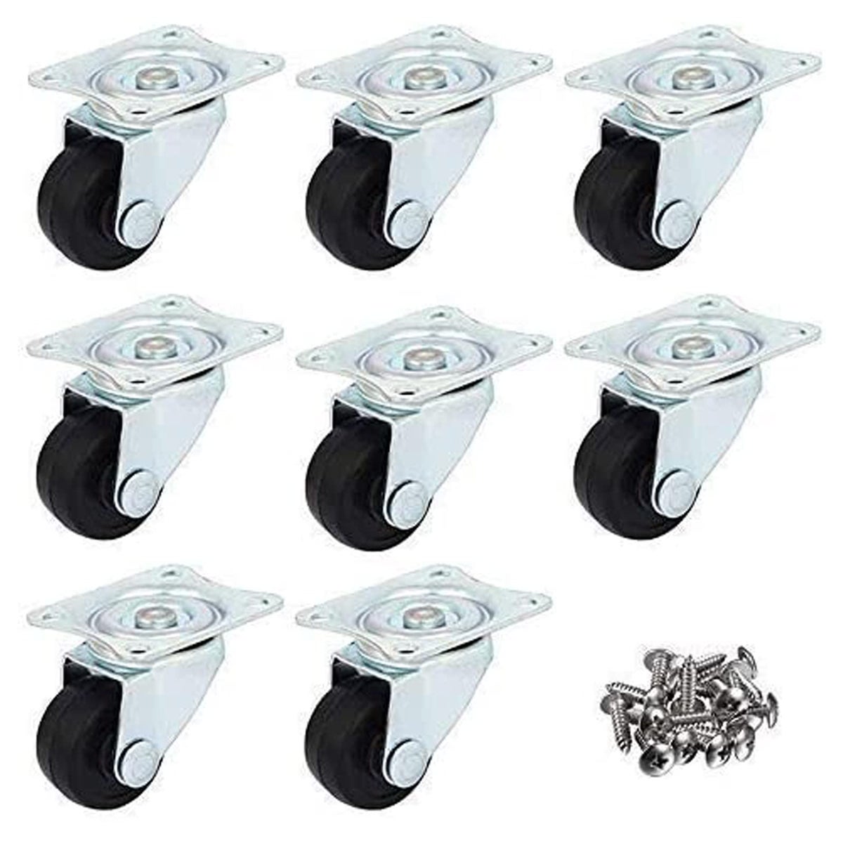 HOWDIA HOWDIA 1inch Dia Swivel Single Wheel Rubber Caster Wheels for ...