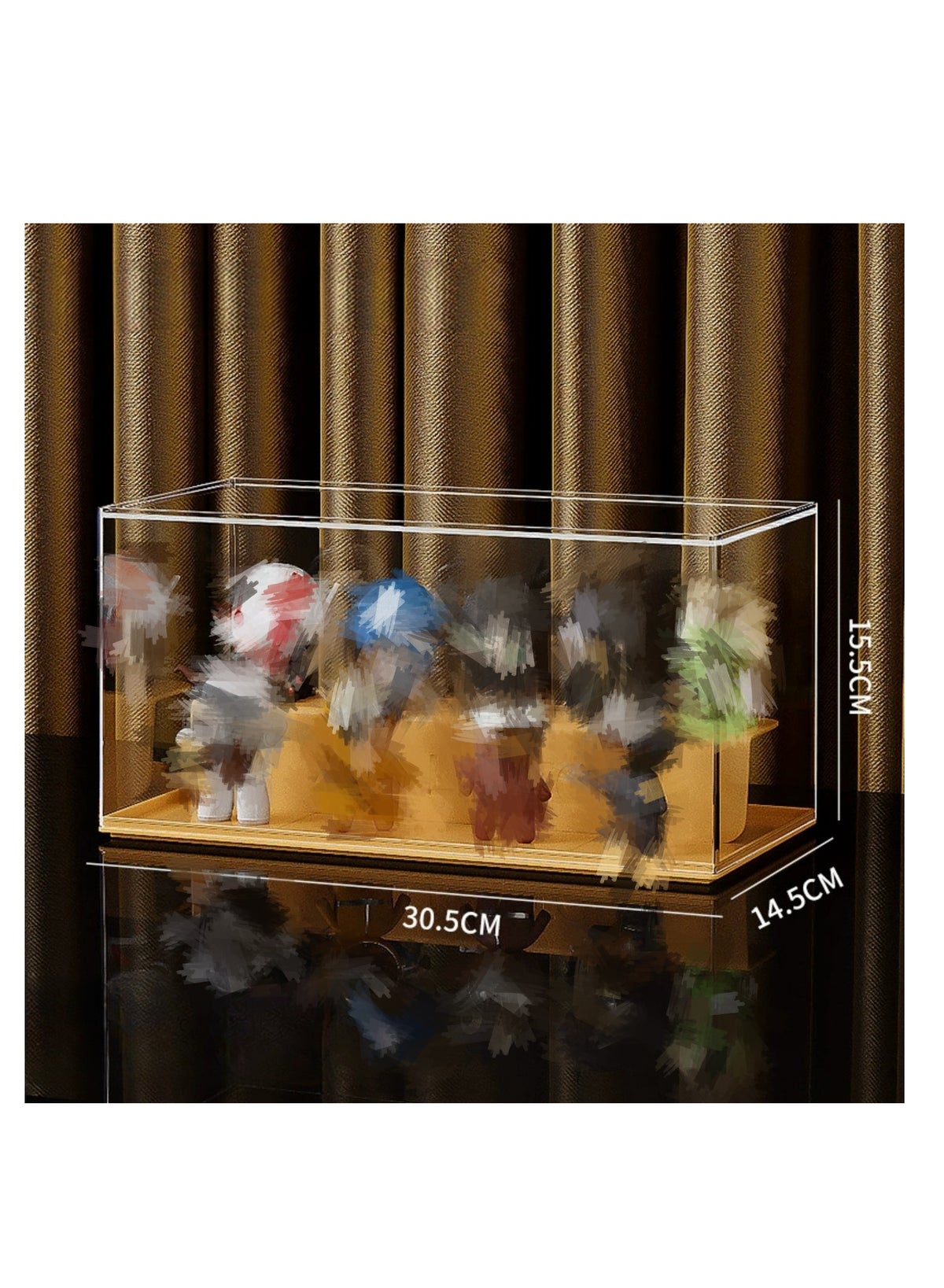 NOVOLAN NOVOLAN Toy Display Stand Acrylic Shelf Full Transparent Box ...