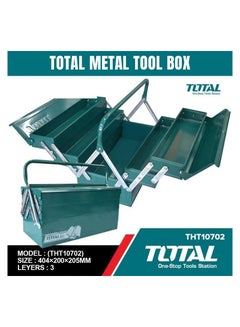 TOTAL T0TAL Metal Tool Box 3 Drawer Tool Box Organizer Garage Tool Case ...