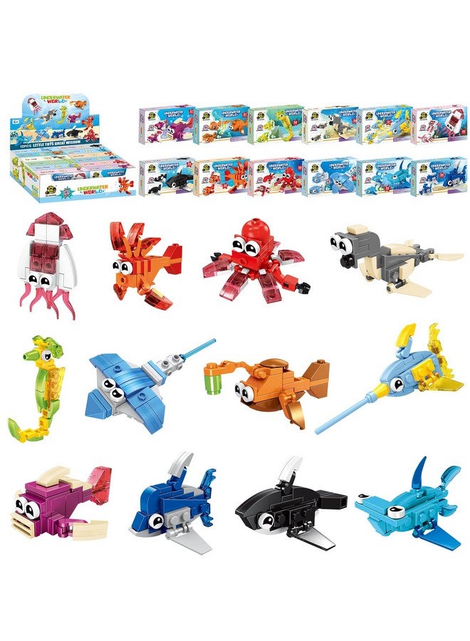 Jellydog Toy Ocean Party Favors For Kids, 12Pcs Mini Marine Building ...