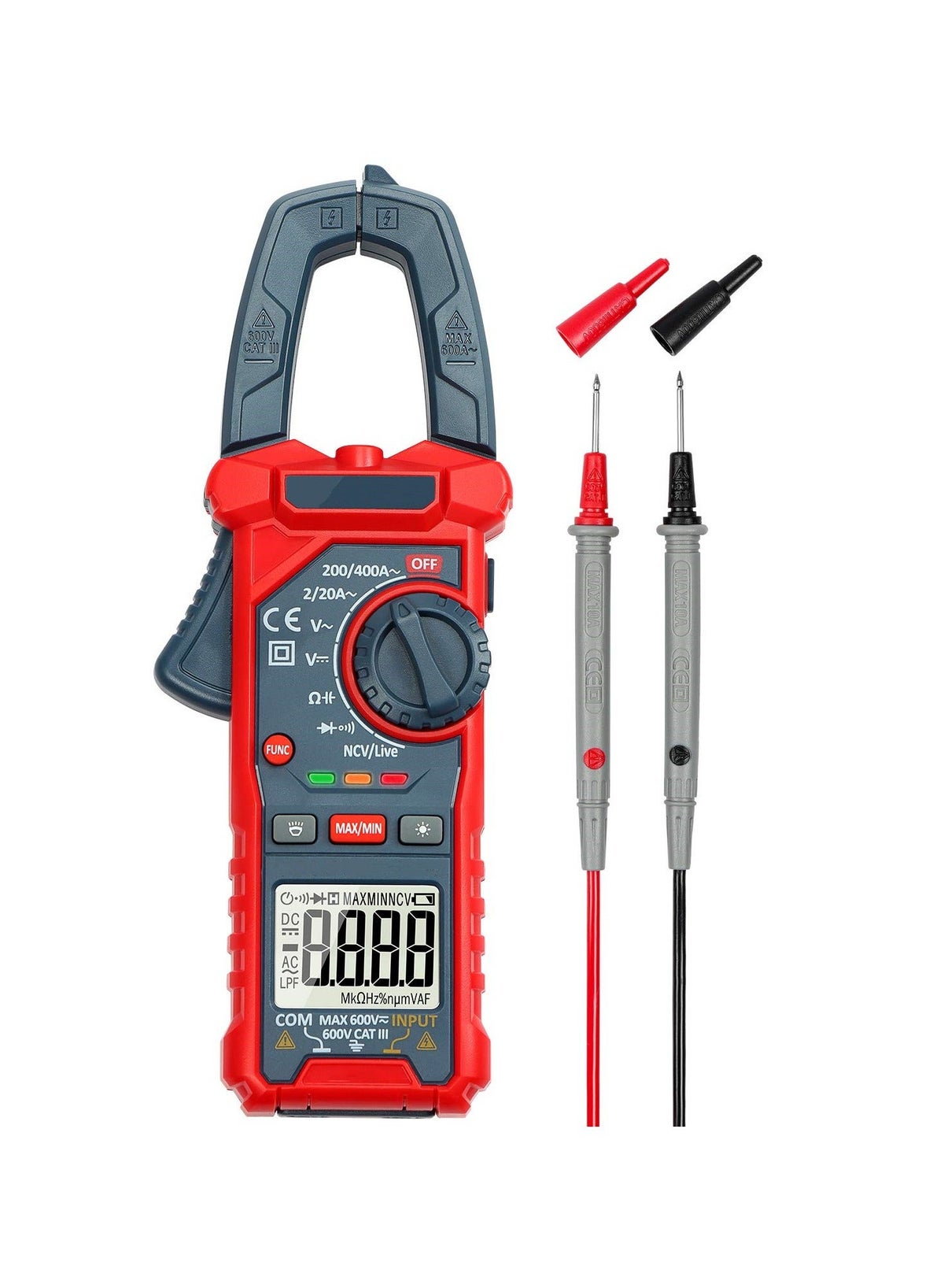 Generic Digital Clamp Meter, 2000 Counts Voltage Tester, Auto-ranging ...