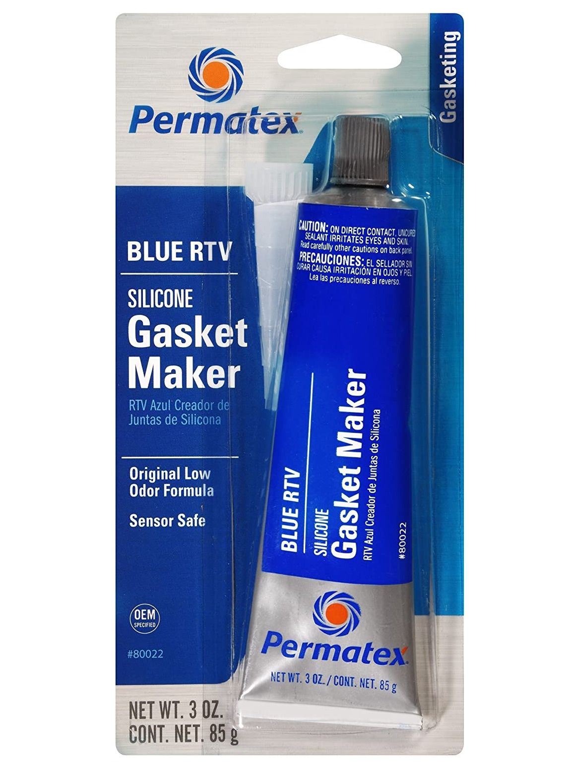 Permatex Permatex 80022 Sensor Safe Blue RTV Silicone Gasket Maker 3 oz ...