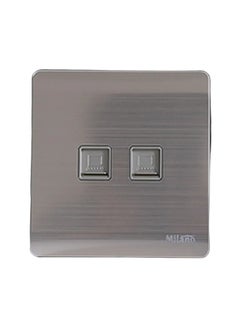 milano Computer Double Socket Cat-6 Brushed UAE | Dubai, Abu Dhabi