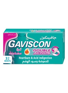 GAVISCON Double Action Mint Heartburn And Indigestion Tablets, 32 ...