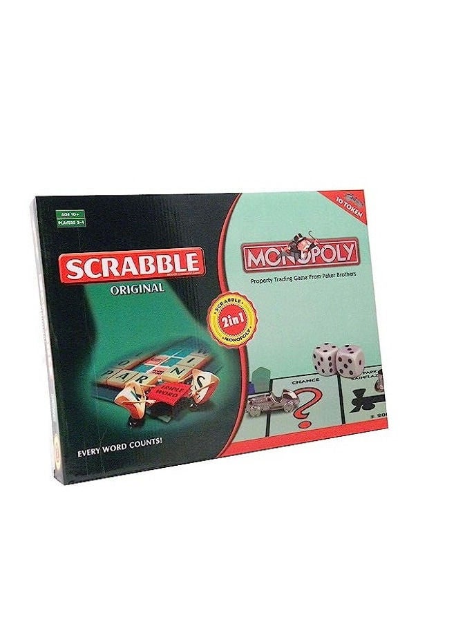 Generic Monopoly and Scrabble Board Game 2 in 1 Game Set for Family ...