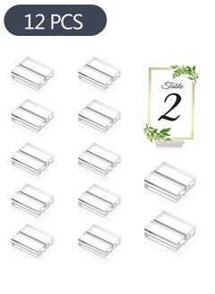 Ant 12-Piece Clear Acrylic Stands, Place Card Holders Table Number ...
