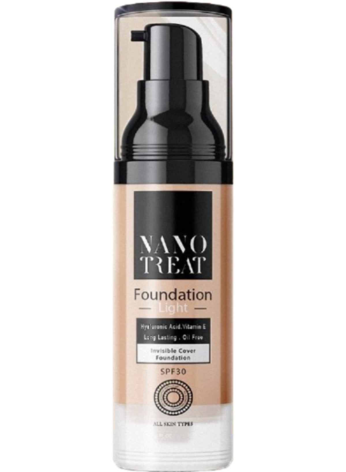 Nano Treat Foundation Light with Niacinamide, Hyaluronic Acid, Vitamin ...