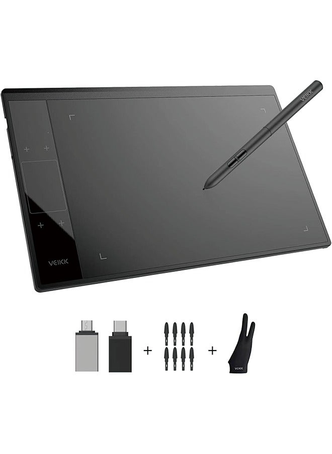 Veikk VEIKK A30 Drawing Tablet 10x6 Inch Graphics Tablet with Battery ...