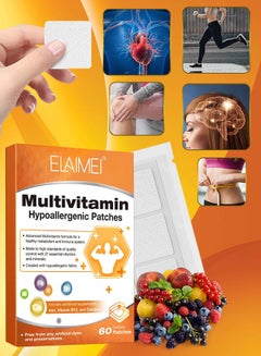 Elaimei 60Pcs Multivitamin Hypoallergenic Patches with 27 Essential ...