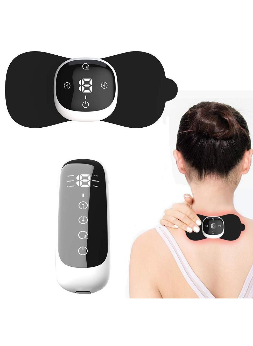YQbest Wireless TENS Machine for Pain Relief Unit Heated Rechargeable ...