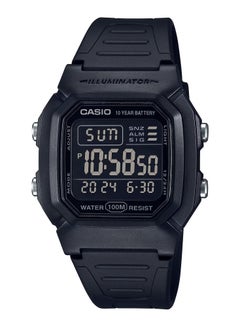 CASIO Men's Water Resistant Digital Black Resin Band Watch W-800H-1BV ...