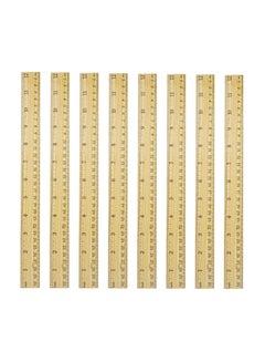 SYOSI Ruler 12 Inch Wooden Rulers, 8 Packs Bulk Rulers with Centimeters ...