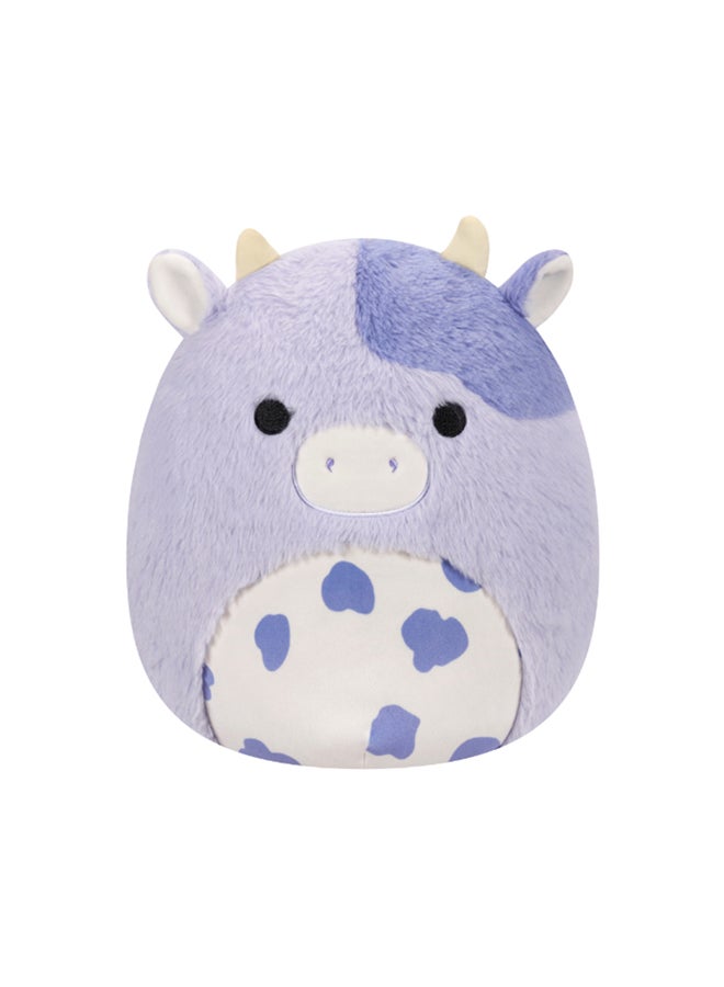 Squishmallows 12 inch Medium Plush Fuzzamallows Bubba Purple Cow with ...