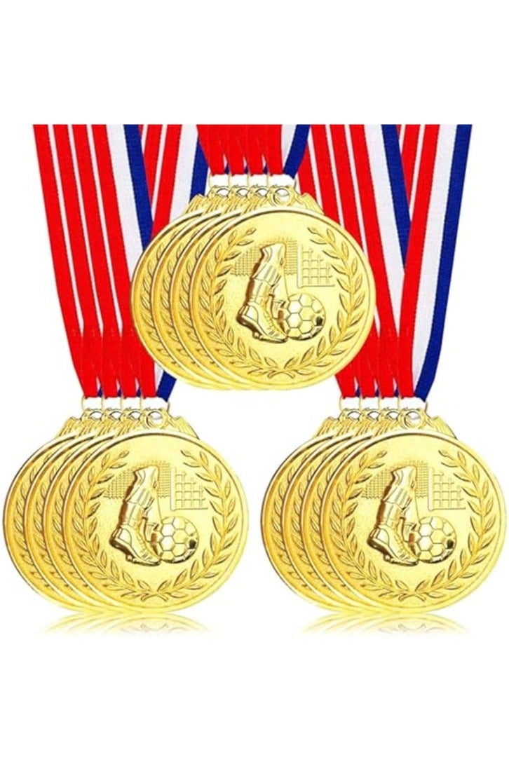 Generic 12 Pack Metal Award Medals with Ribbons, Football Medals for ...