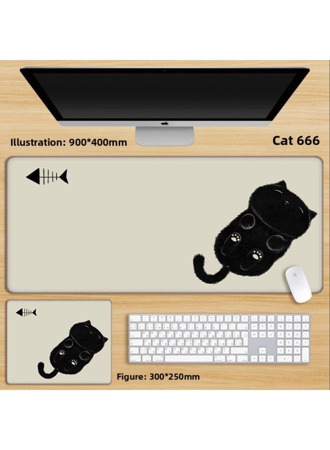 Generic Cat Mouse Pad Cute Cartoon Large Male Black Keyboard Girl Mouse ...