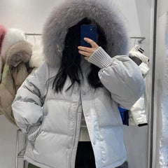 Generic Korean Dongdaemun 2023 Puffer Jacket Blue Gray | Best Price KSA ...