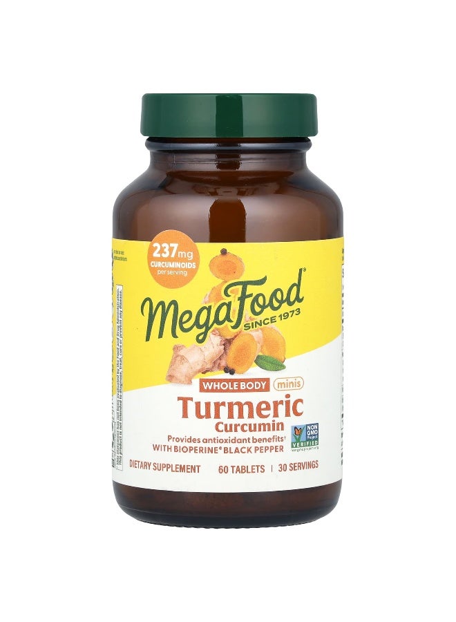 MegaFood MegaFood, Tumeric Curcumin, Whole Body Minis, 60 Tablets ...
