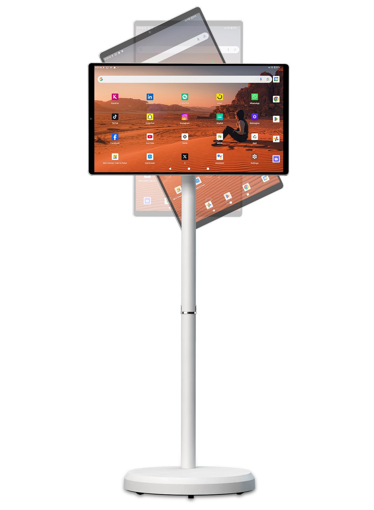 VLH 21.5 Inch Portable Smart TV,1080P Touch Screen Android Monitor on ...