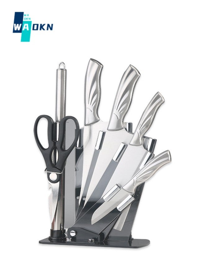 WAOKN Kitchen Knife Set, 7-Piece Kitchen Sharp Knife Set, Non-stick ...